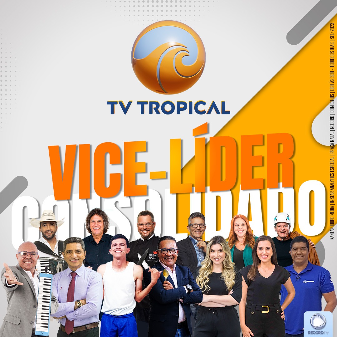 TV Tropical se consolida como vice-líder em audiência – Blog Jair Sampaio