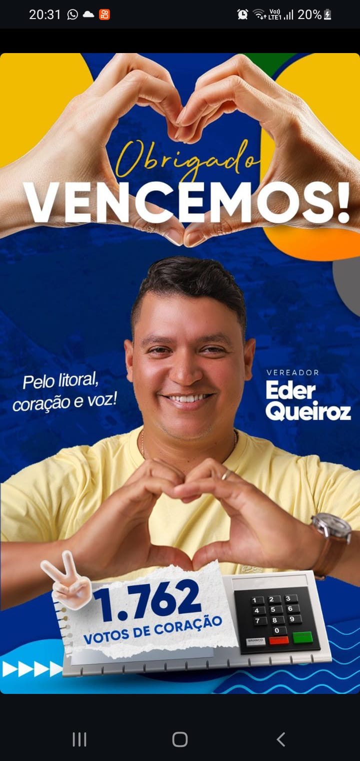 Eder Queiroz: De vendedor de água mineral e porteiro para vereador reeleito mais votado da ...
